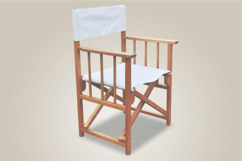SILLON DIRECTOR LONA BLANCA - Ecomadera SRL